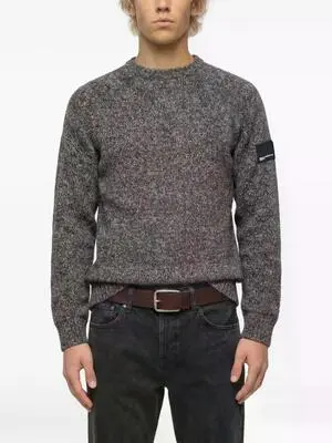 Karl Lagerfeld Melange-knit Raglan-sleeve Sweater