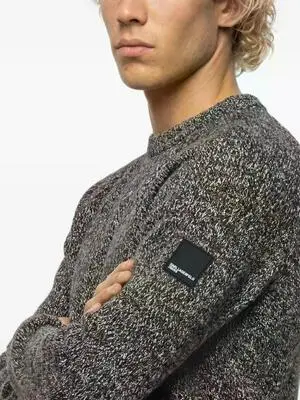 Karl Lagerfeld Melange-knit Raglan-sleeve Sweater