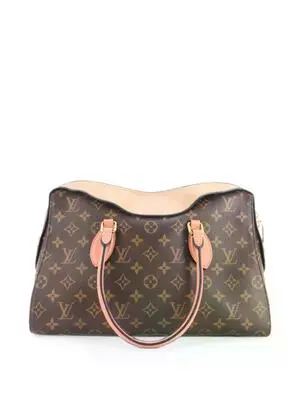 LOUIS VUITTON Monogram Canvas Leather Satchel - Brown