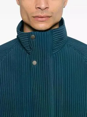 Issey Miyake Pleated High-neck Jacket