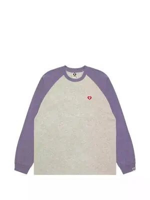 AAPE BY *A BATHING APE Heart Raglan-sleeve T-shirt - Grey