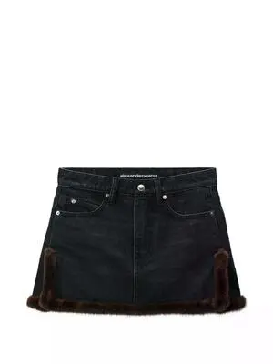 Alexander Wang Denim Mini Skirt - Black