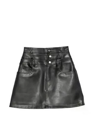 Viktor & Rolf Triple-layer Leather Mini Skirt - Black