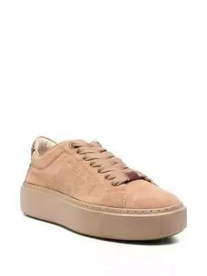 ALEXANDER SMITH Croc-effect Suede Sneakers