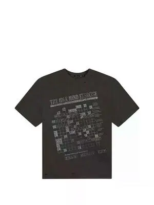 BOREDOM KILLS Graphic-print Distressed T-shirt - Grey