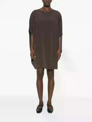 GIANLUCA CAPANNOLO Batwing Sleeve Mini Dress - Brown