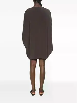 GIANLUCA CAPANNOLO Batwing Sleeve Mini Dress - Brown