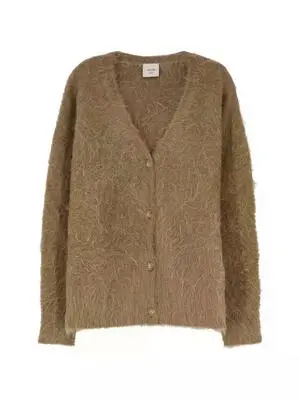 ALYSI Brushed-finish V-neck Cardigan