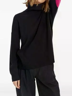 Chinti & Parker Elbow-patch Roll-neck Sweater