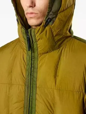 Stone Island Down Jacket With Hood And Zipper Closure