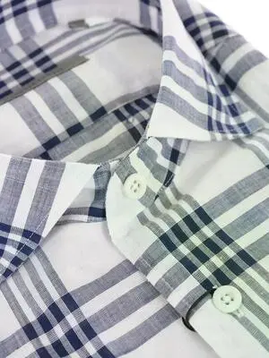 Corneliani Check-pattern Short-sleeved Shirt - White