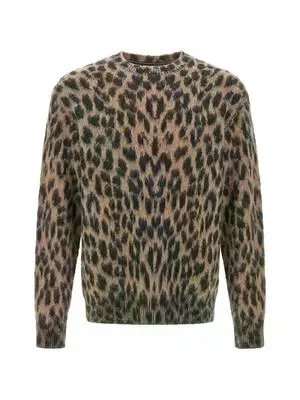 LANEUS Leopard-print Sweater