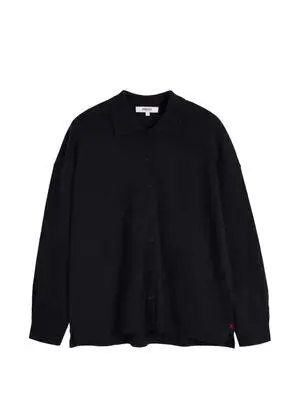 Chinti & Parker Fine Knit Collared Cardigan - Blue