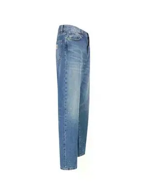 Carhartt Work In Progress Single Knee Paint-splatter Faded-effect Jeans