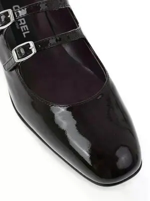 CAREL Ariana Patent Leather Ballet Flats With Buckle-fastening Straps