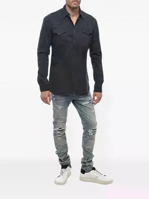6167 STUDIO SHIRT Distressed-effect Long-sleeve Shirt