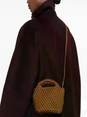 MARREA Woven Shoulder Bag - Brown