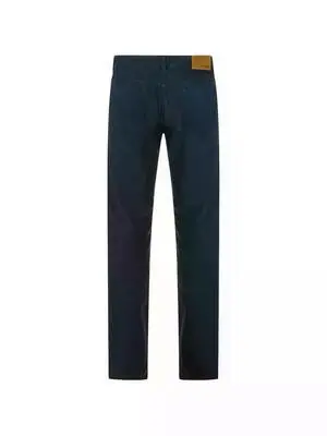 Incotex Logo-patch Straight-leg Trousers