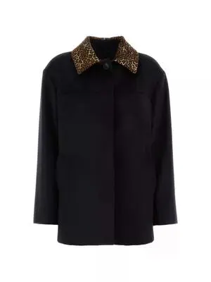 Max Mara Calamo Leopard-print Collar Coat