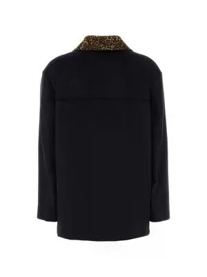 Max Mara Calamo Leopard-print Collar Coat