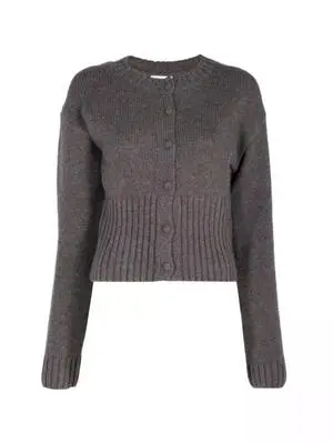 ST. AGNI Ribbed Knit Wool Cardigan