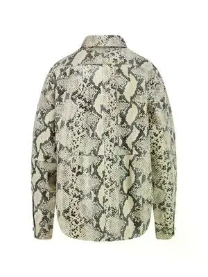 ALYSI Snakeskin-effect Button-down Shirt