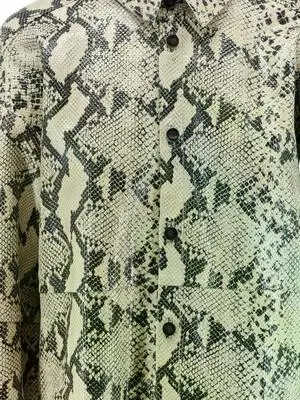 ALYSI Snakeskin-effect Button-down Shirt