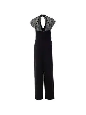 TWINSET Lace-panelled Wrap-style Jumpsuit