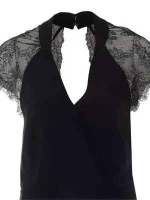TWINSET Lace-panelled Wrap-style Jumpsuit