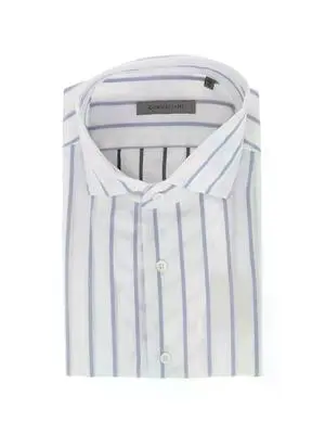 Corneliani Striped Cotton Shirt - White