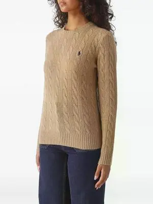 Polo Ralph Lauren Cable-knit Wool-cashmere Sweater - Neutrals