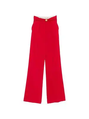 Elisabetta Franchi Belted Pleated Trousers