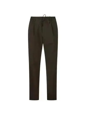 MONTECORE Pleated Drawstring Trousers - Brown
