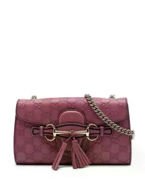 Gucci 2016-2026 Small Guccissima Emily Crossbody Bag - Pink