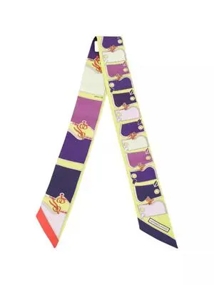 Hermès Camails Twilly Scarf Yellow