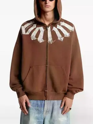 Palm Angels Logo-print Zip-up Hoodie