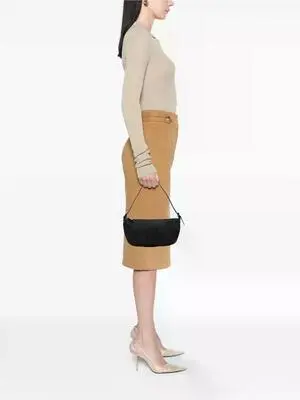 Fendi 20th Century Zucchino Canvas Pochette Shoulder Bag - Black