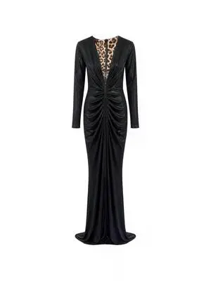 Philipp Plein Long Ruched Dress