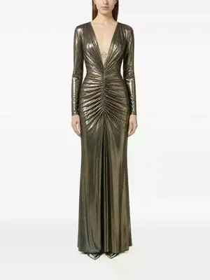 Philipp Plein Long Metallic Gown