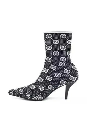 Gucci Gg Knit Ankle Boots