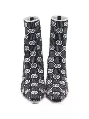 Gucci Gg Knit Ankle Boots