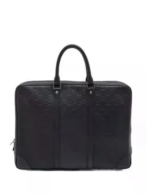 LOUIS VUITTON 2012 Document Business Damier Infini Leather Laptop Bag - Black