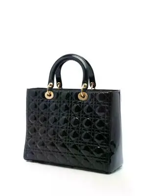 Dior 2013 Large Patent Cannage Lady Satchel