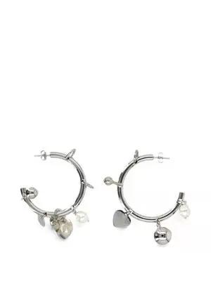 JUSTINE CLENQUET Britt Charm-detail Hoop Earrings