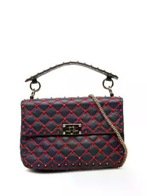 Valentino Garavani 2000-2017 Medium Nappa Rockstud Spike Satchel