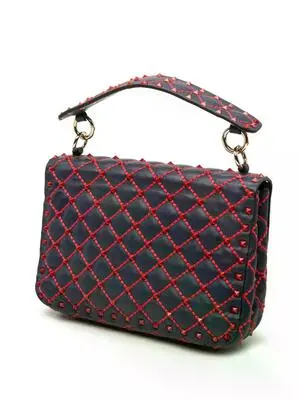 Valentino Garavani 2000-2017 Medium Nappa Rockstud Spike Satchel