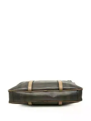 Burberry 2000-2017 Smoke Check Coated Canvas Clinton Business Bag
