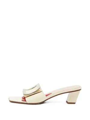 ROGER VIVIER Patent Leather Sandals With Buckle Detail