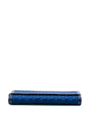 Prada 2013-2026 Impuntu Tessuto Wallet On Strap Crossbody Bag - Blue