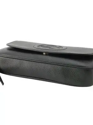 Gucci Soho Chain Flap Crossbody Bag - Black